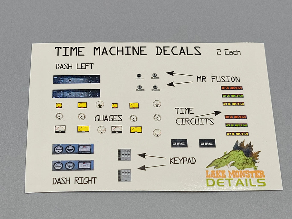 DeLorean Time Machine - Flux-Capacitor Upgrade Panel w/ Decals - 1:25 ...